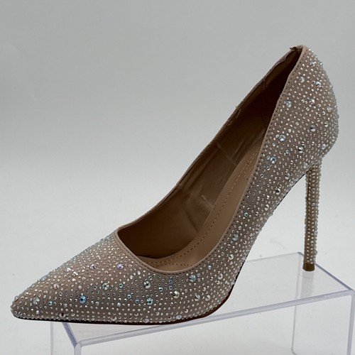 Anne Michelle Divine Follie Stiletto 10 Beige, Rhinestones Bride ...