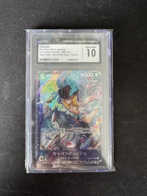 CGC 10 One Piece Card Game Japanese Cavendish EB01-012 Flagship Top 8 ...