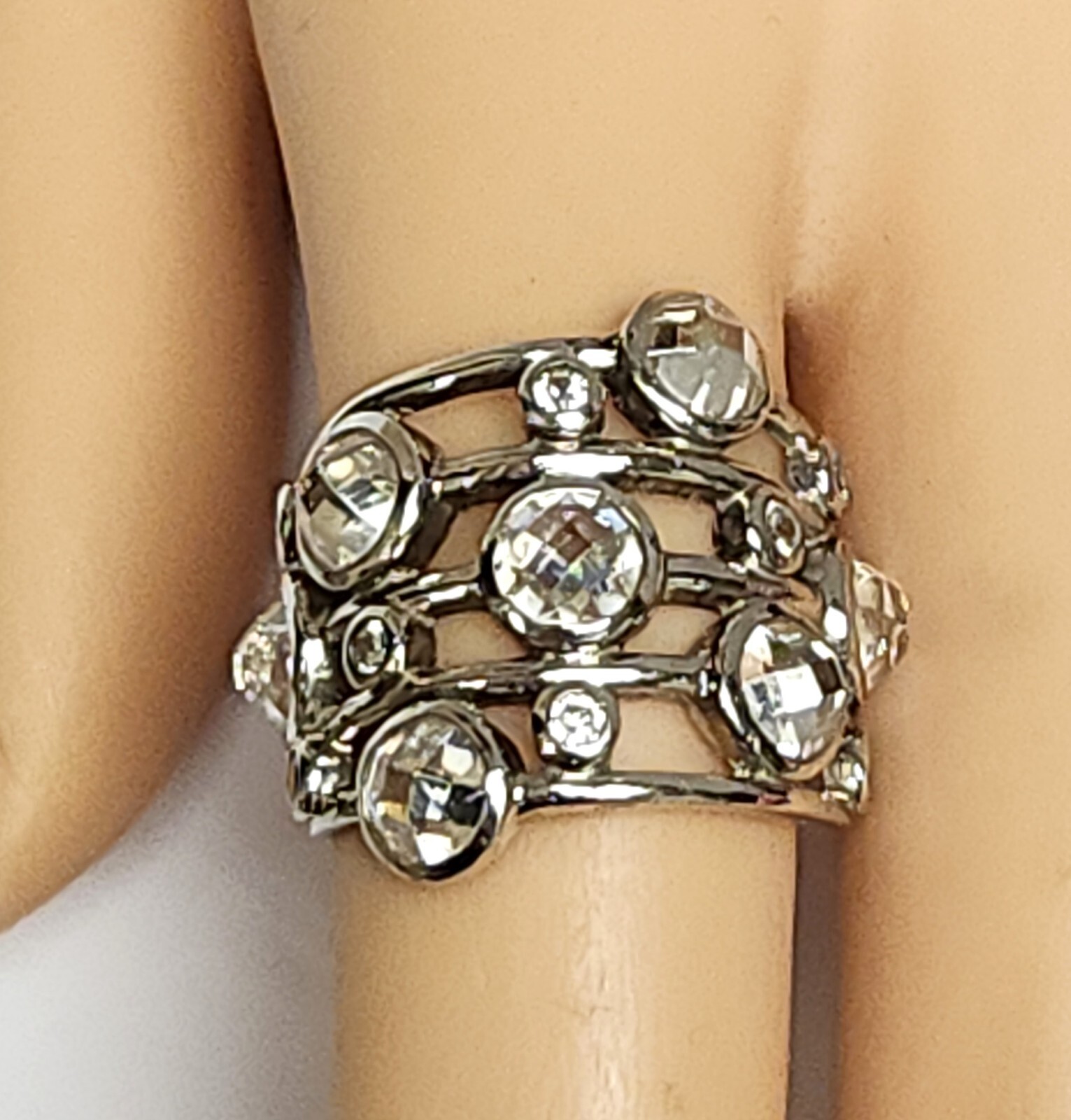 AMAZING Constellation 925 Sterling Silver CZ & Clear Quartz Rock Candy ...