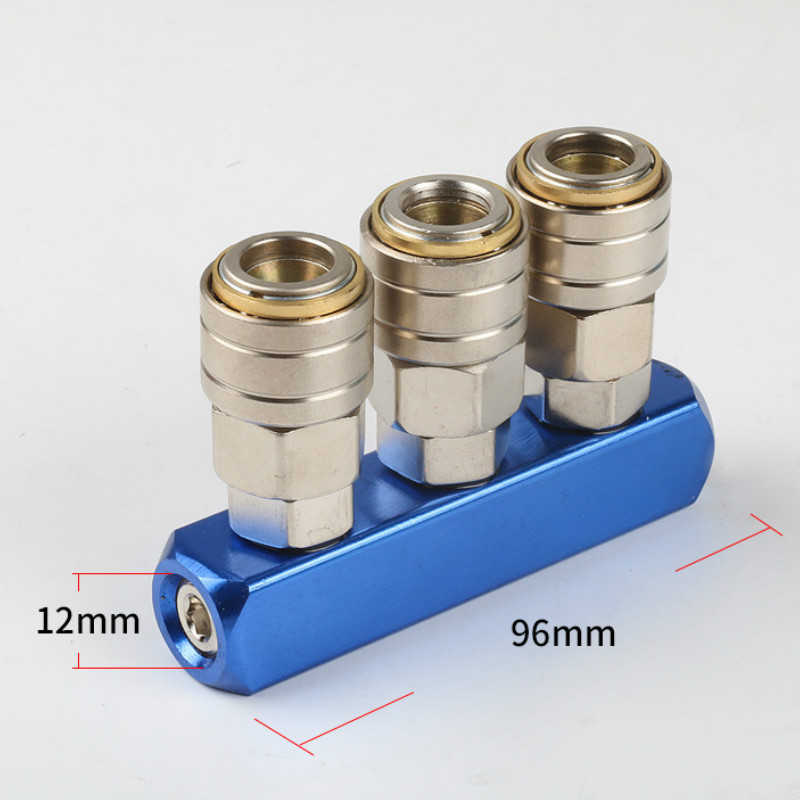 G 1/4 Air Hose Coupler Distribution Block Line Splitter Manifold with ...