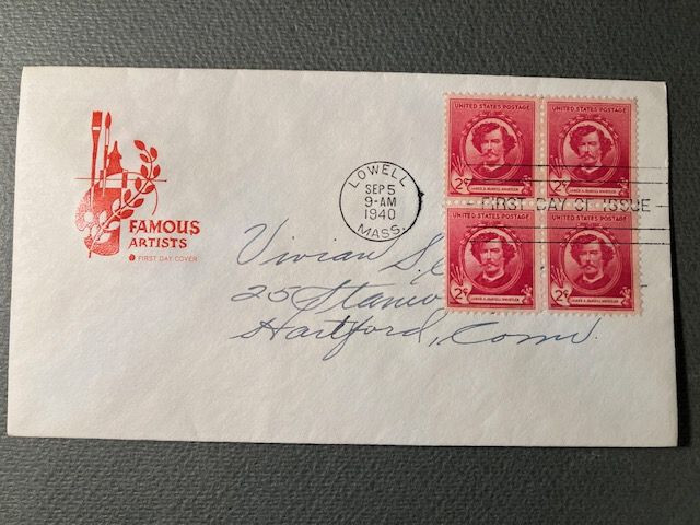 FDC, James A McNeill Whistler, Block 2c, 1940 | eBay