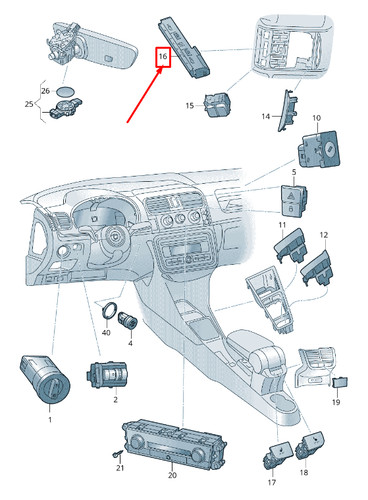 NEW VW GOLF VII 5G MK7 CONTROL PANEL FOR TELEPHONE 5GM035624EBV ...