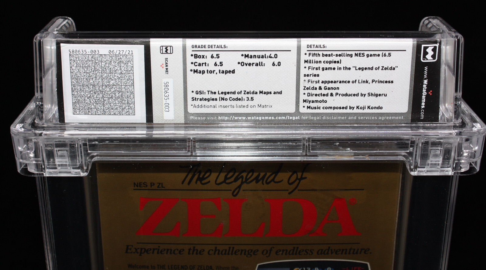 NES Legend of Zelda MIB Promotional Copy WATA 6.0 | eBay