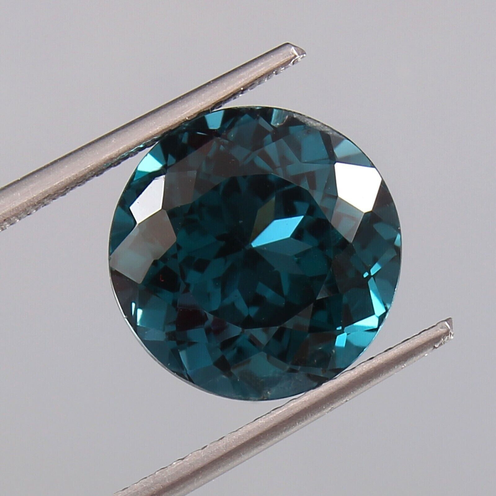 GIE CERTIFIED 10+ Ct NATURAL Indicolite Blue Green Sapphire Round Loose ...