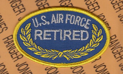 USAF Air Force RETIRED oval 3.75" patch | eBay