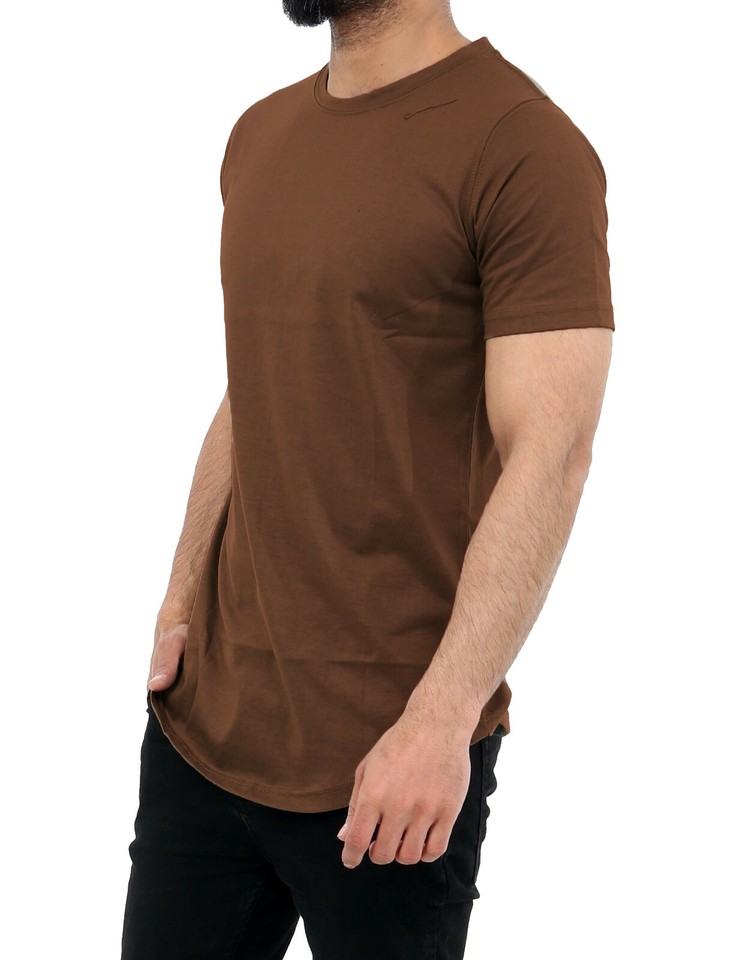 2x Men's Plain Short Sleeve T-Shirt Men Top Slim Fit Round Hem Casual ...