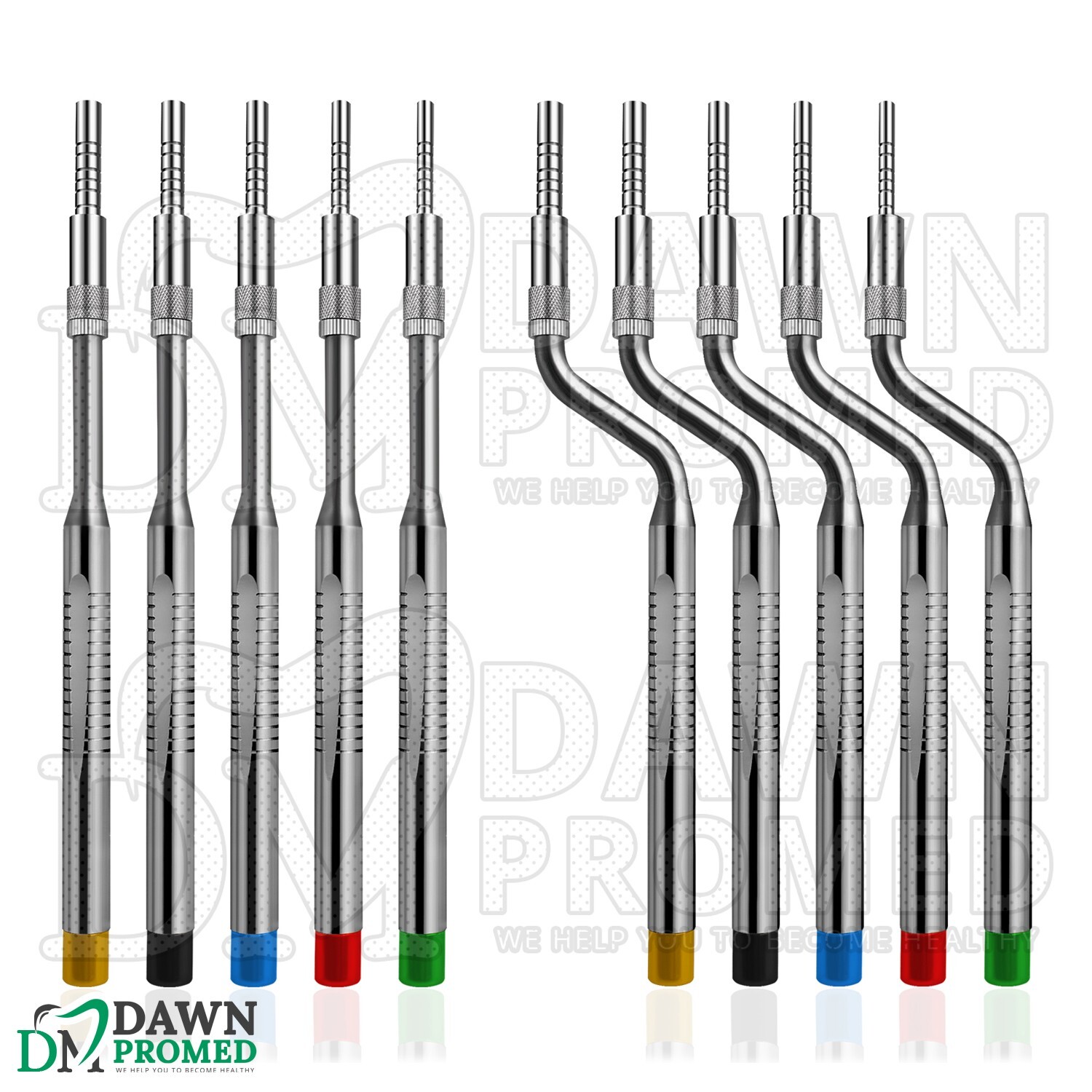 10 Pcs Sinus Lift Osteotomes Set STR & ANG Concave Tips Dental Implant ...