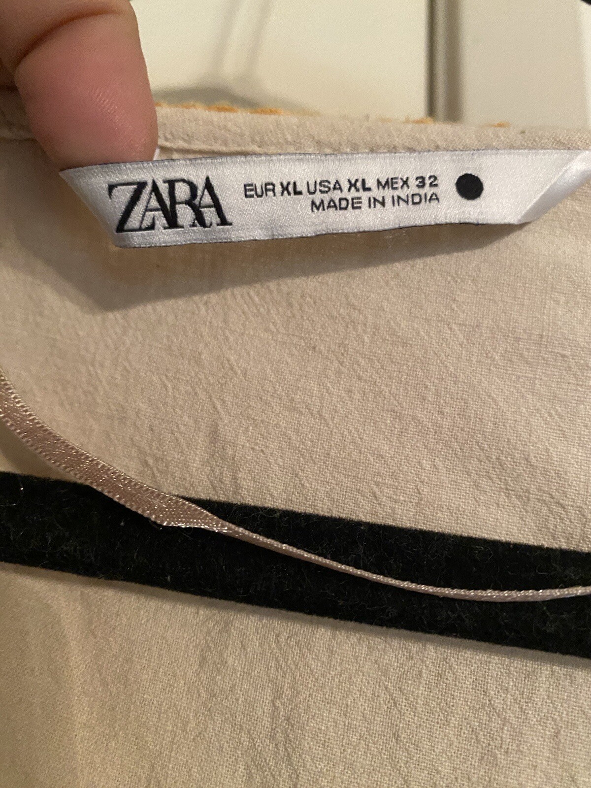 NWT_ZARA SS23 EMBROIDERED LINEN BLEND DRESS ECRU | 5107/055_XS-XL | eBay