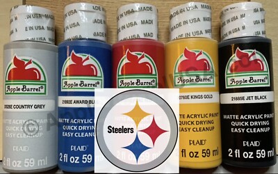 Acrylic Paint Set inspired by the NFL Pittsburgh Steelers Team & Logo ...