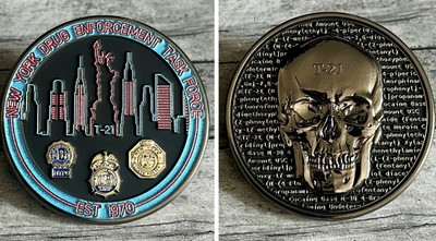 New York DEA Multi Agency State Police NYPD Federal Police Skull ...