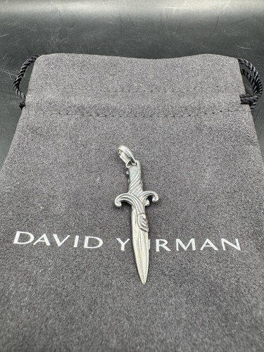 David Yurman Sterling Silver Waves Dagger Small Sword Pendant | eBay
