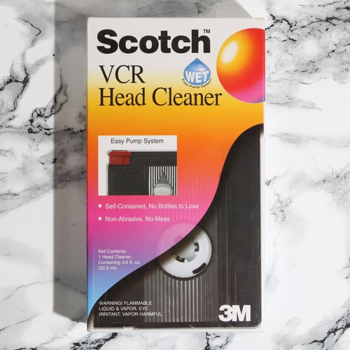 NEW - Scotch (3M) VCR Head Cleaner (Wet) -- (VCR Head Cleaner VHS Tape ...