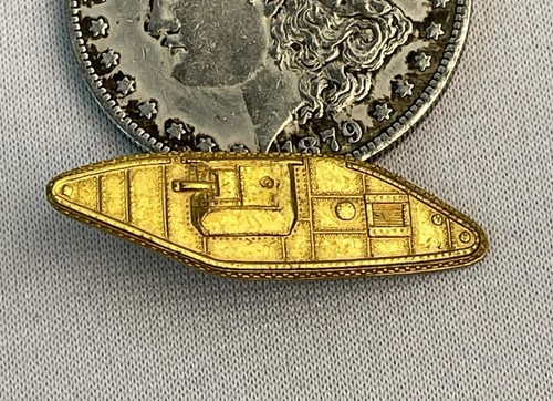 1942 WWII AMERICAN EMBLEM AE Co ARMORED US OFFICER TANK BADGE INSIGNIA ...