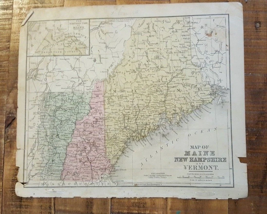 Geographical Map Of Maine