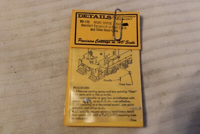 HO Scale Details West, Hand Brake for EMD Hood Units, HB-132 | eBay