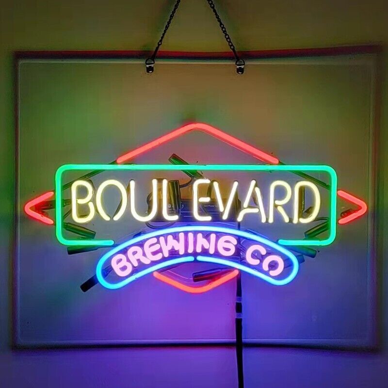 Boul Evard Brewing Neon Beer Sign Light Glass Gift Bar Wall Window Shop ...