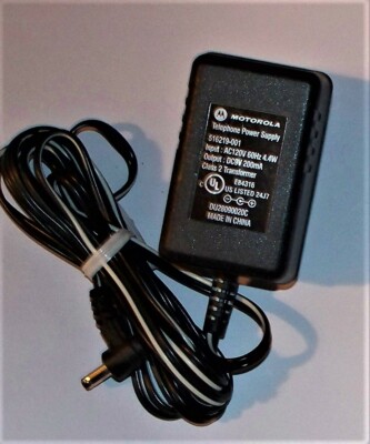 Motorola 9V 200mA AC POWER SUPPLY ADAPTER FOR CORDLESS PHONES | eBay