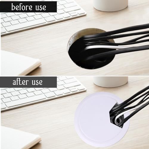 2PCS 80mm 3.15 Inch Cable Grommets White Desk Grommet Cord Cable Table ...