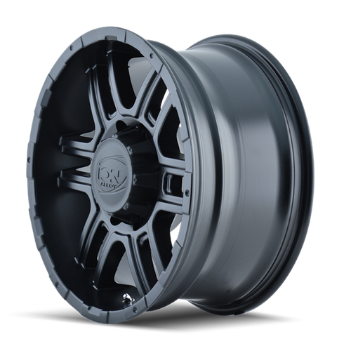 Set 4 17" Ion 179 17x8 Matte Black 7x150 Wheels 10mm Rims | eBay