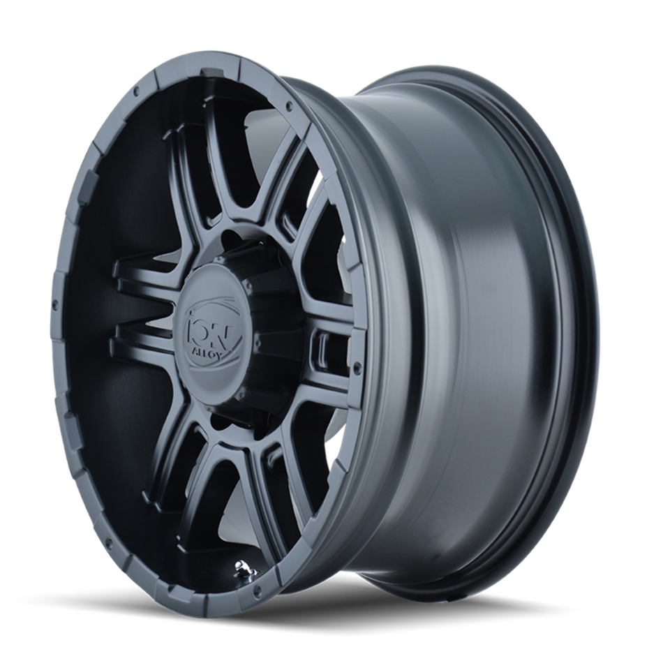 Set 4 17" Ion 179 17x8 Matte Black 7x150 Wheels 10mm Rims | eBay
