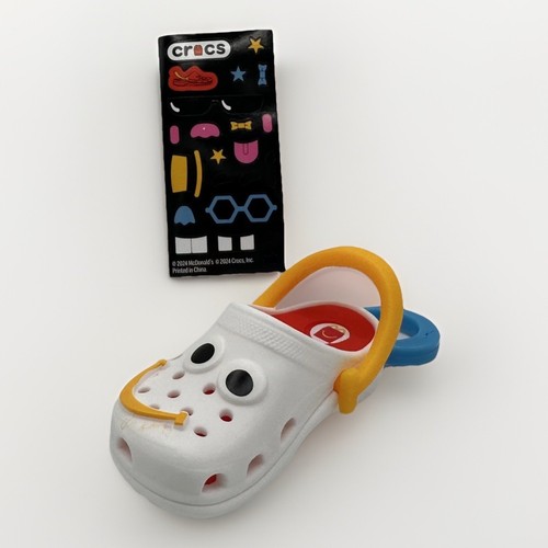 McDonald's Mini Crocs Keychain & Stickers Happy Meal Toy Red White #7 ...