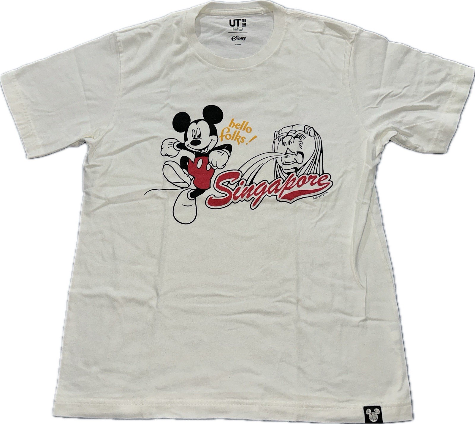 Disney Mickey Mouse Singapore White T Shirt Mens Large - Gem