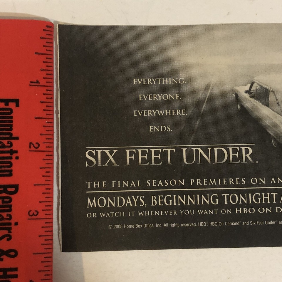 Six Feet Under Vintage Tv Guide Print Ad Michael C Hall Lauren Ambrose ...