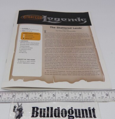 1999 Stratego Legends Board Game Instruction Manual Rules Part Only | eBay