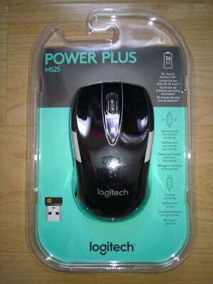 Logitech M525 Power Plus Optical Wireless Mouse Black | eBay