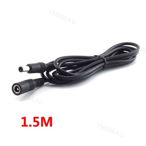 DC 5.5x2.1mm Male to Female Extension Cord CCTV Camera LED strip Power ...
