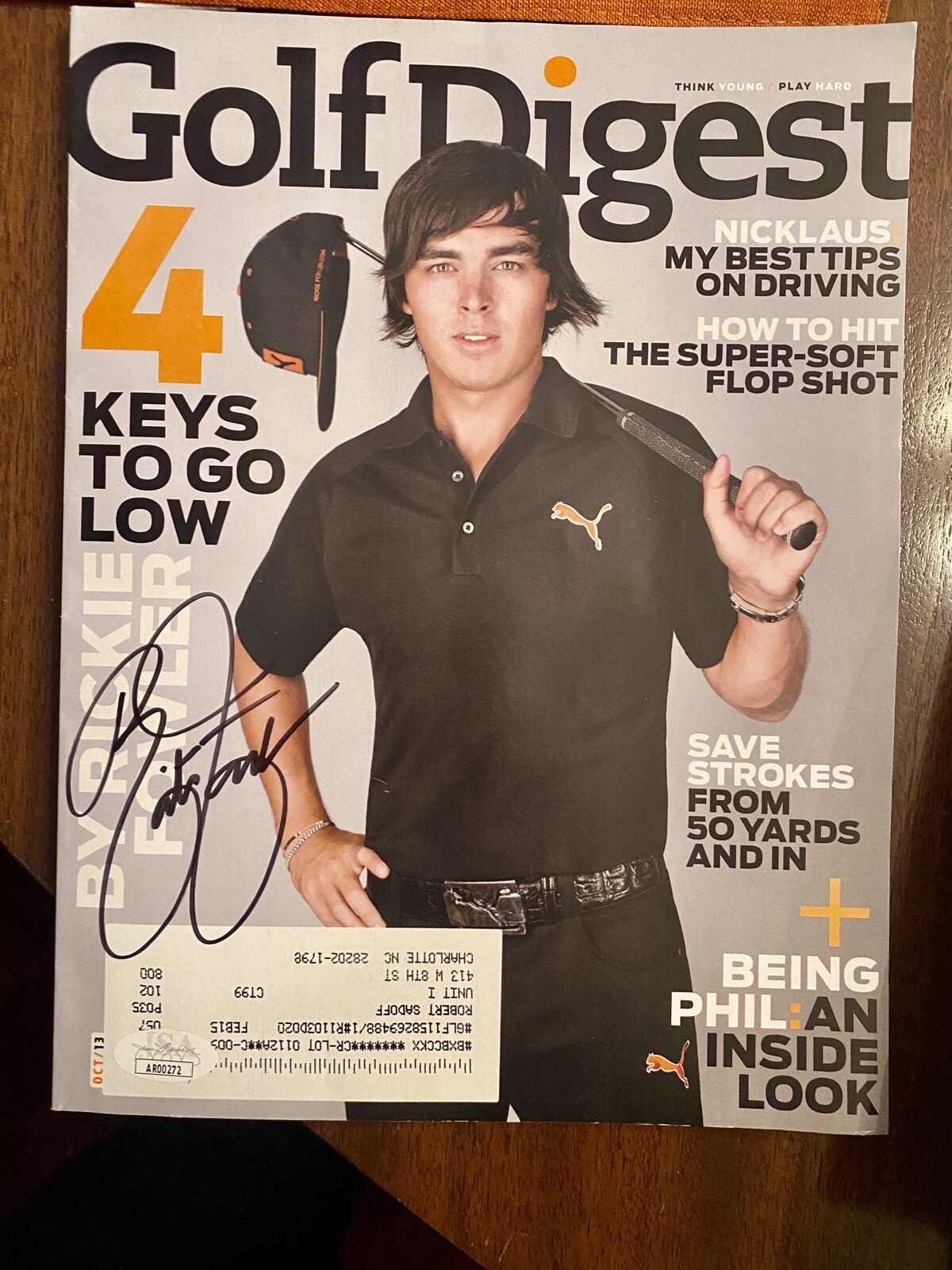 Rickie Fowler autograph Golf Digest Magazine Signed PGA JSA | eBay