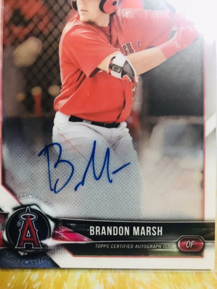2018 Bowman Chrome Brandon Marsh RC Auto Angels Rookie card | eBay
