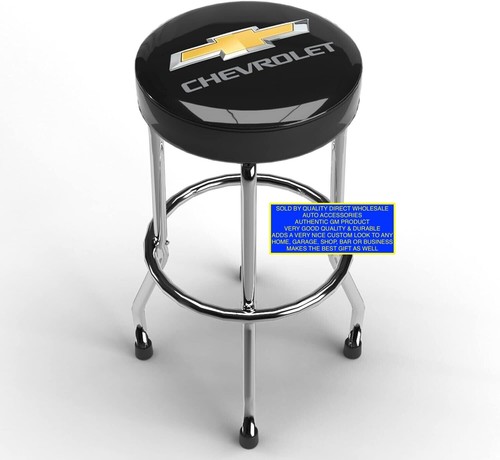 Authentic GM Chevrolet Garage OFFICE HOME HOUSE Padded Bar Stool BEST ...