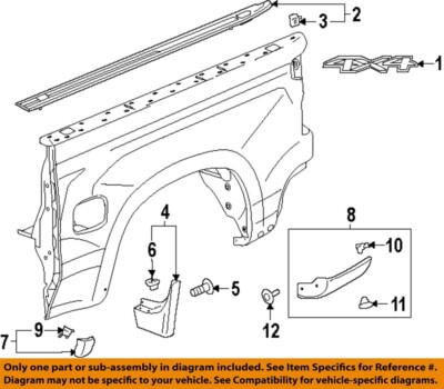 GM OEM 19-23 Silverado 1500 LTD Pick Up Box Exterior Trim-Protector ...