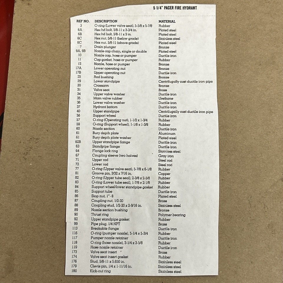 WATEROUS AFC FIRE HYDRANT PARTS WB67 17A 17B 57 90 OPERATING NUT UPPER ...