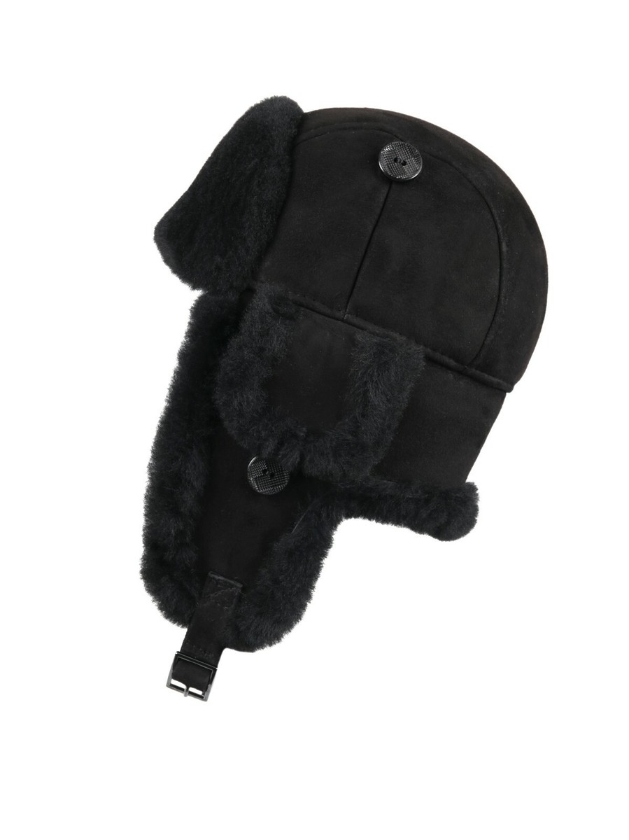 Shearling Hat Genuine Shearling Sheepskin Leather Aviator Hat – Russian ...