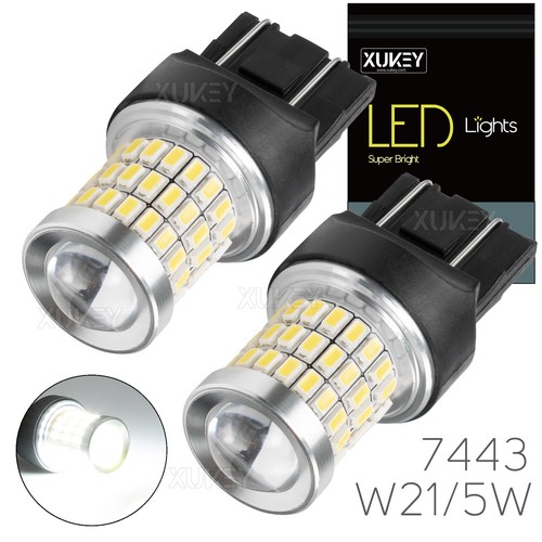 2x T20 580 Led DRL Xenon White Side Light Smd Canbus Headlight W21/5w ...