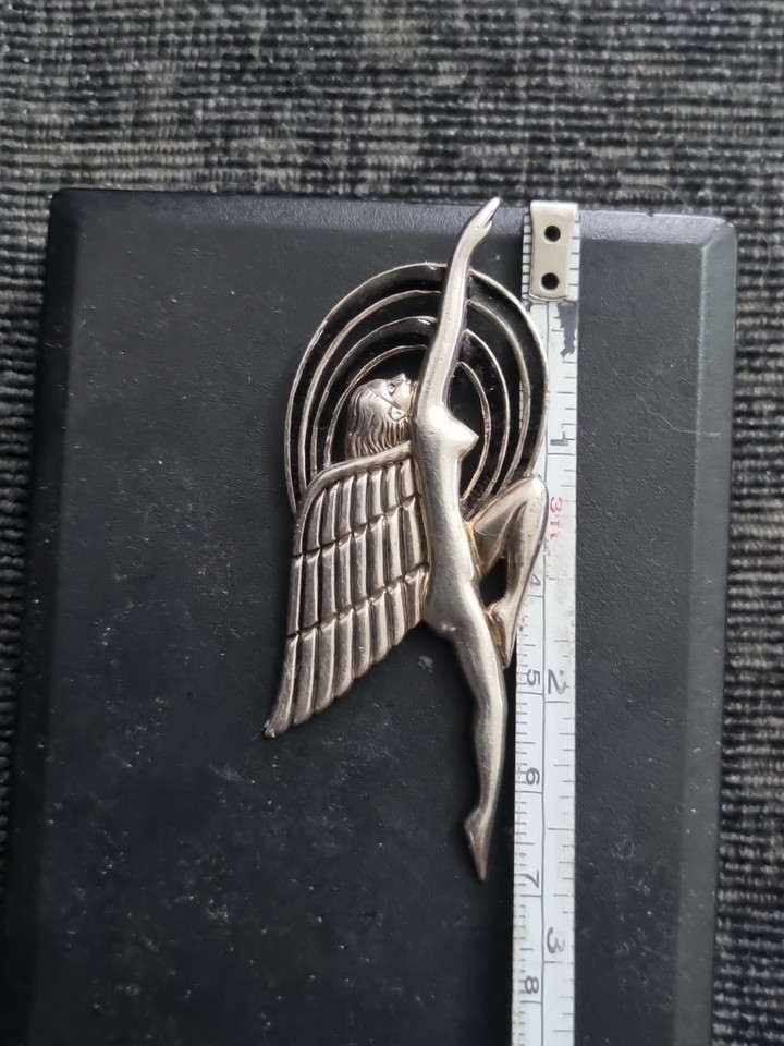 Art Deco 925 Silver Pendant Winged Flying Lady | eBay UK
