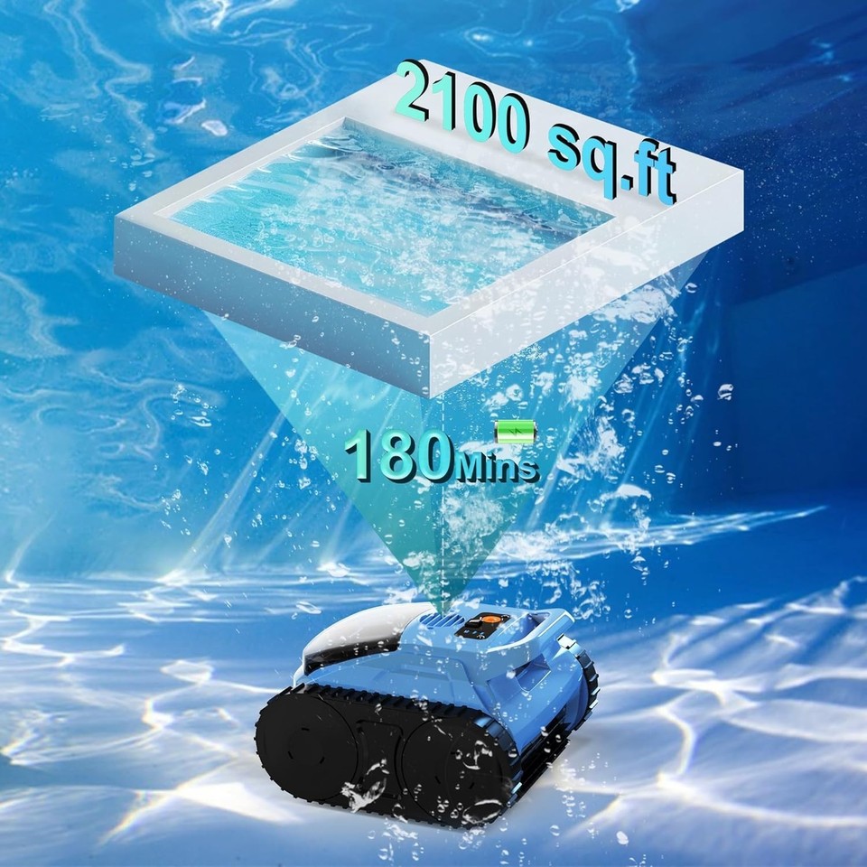 (2025 Upgrade) Pool Vacuum for Inground Pools, Robotic Pool Cleaner ...