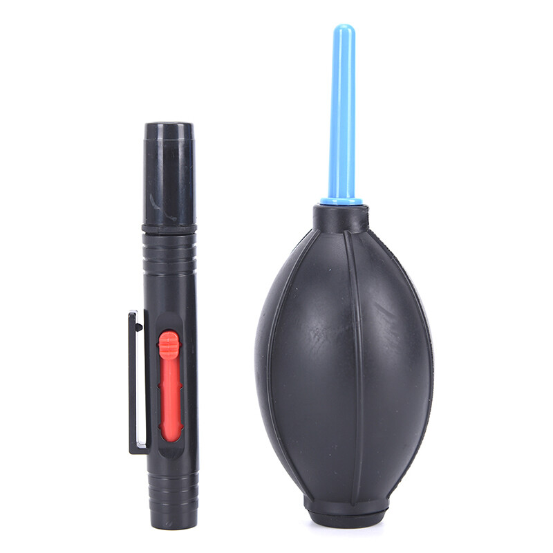 3in1 Lens Cleaner Set DSLR VCR Camera Pen Brush Dust Blower Cleaning ...