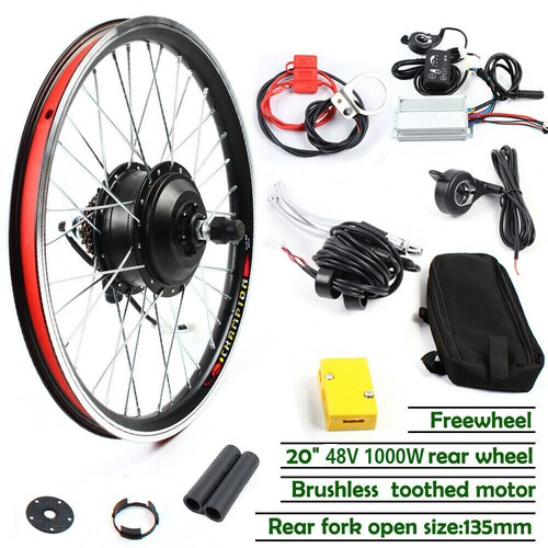 20" Inch 1000W 48V E Bike Electric Bicycle Conversion Kit Rear Wheel ...