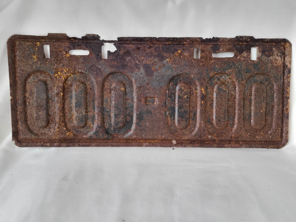 Vintage 1930s Sample True State Unkown Long License Plate 01232 | eBay