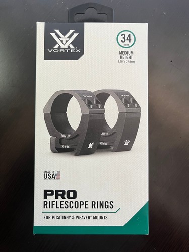 NEW!! Vortex Pro Riflescope Rings 34MM Medium Height - PR34-M | eBay