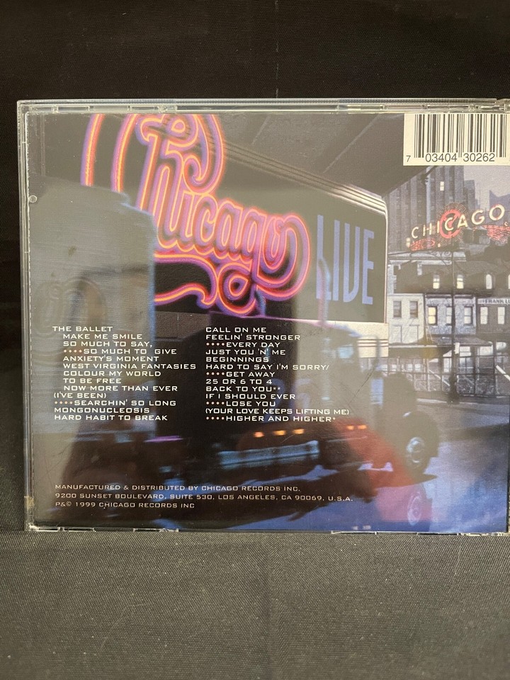 Chicago XXVI The Live Album by Chicago (CD, 1999, Chicago Records Dist ...