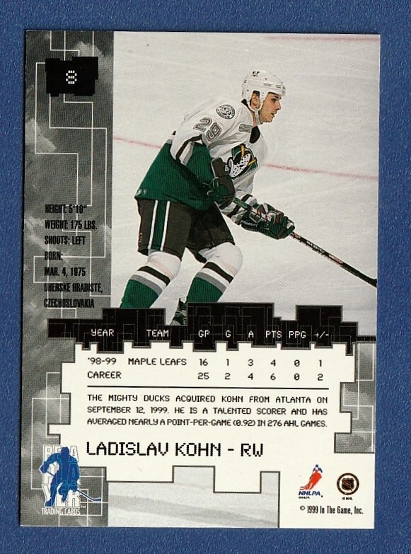 LADISLAV KOHN 1999-00 BAP Millennium #/25 PROMO All Star Fantasy Silver ...