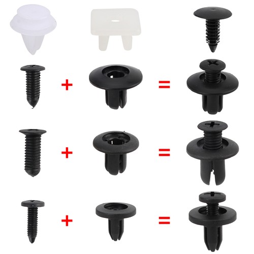 150pc Clips Rivet Fender Bumper Push Pin for Hyundai Subaru VW Fastener ...