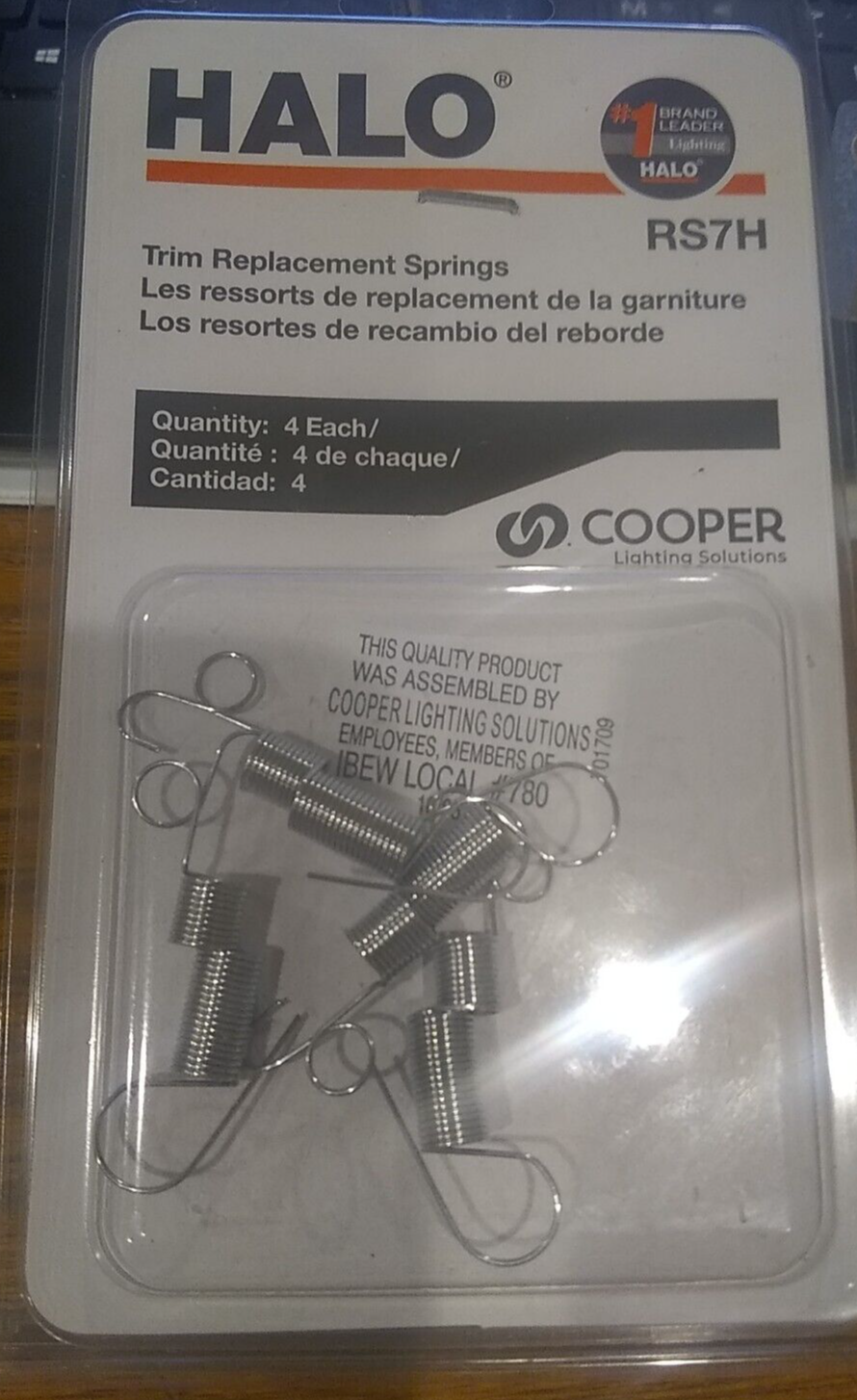 080083700103 "New" Halo Recessed Lighting Replacement Trim Springs (4 ...