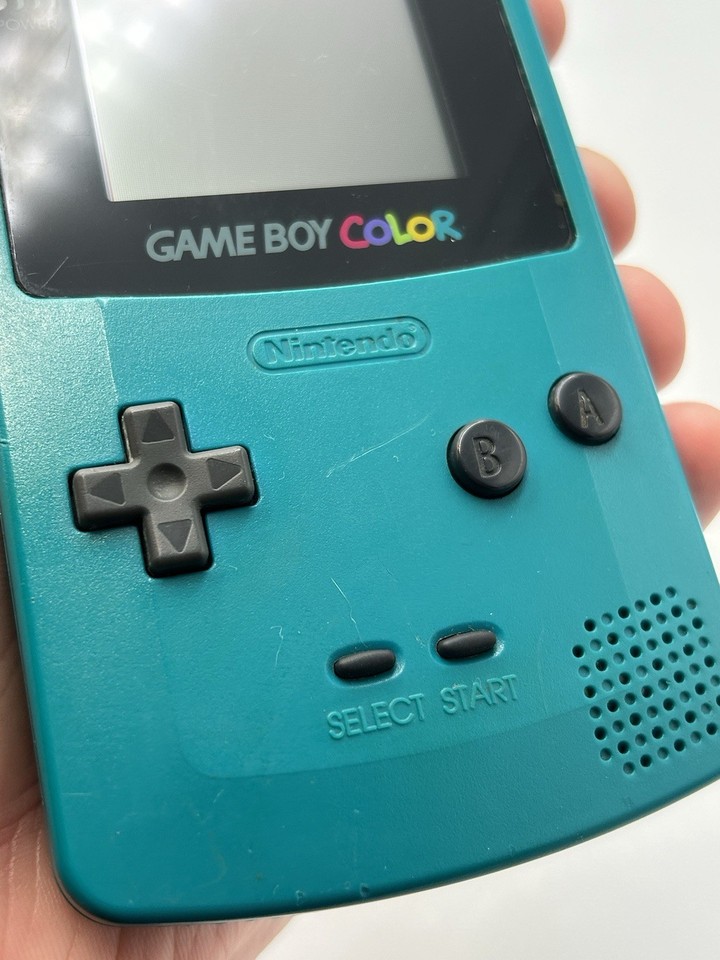 Nintendo Gameboy Colour Teal Turquoise Handheld Console Bundle + 2 ...