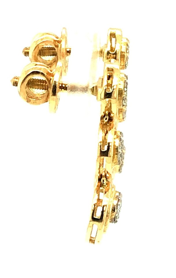 1.36ct Natural Round Diamond 14k Solid Yellow Gold Wedding Dangler ...