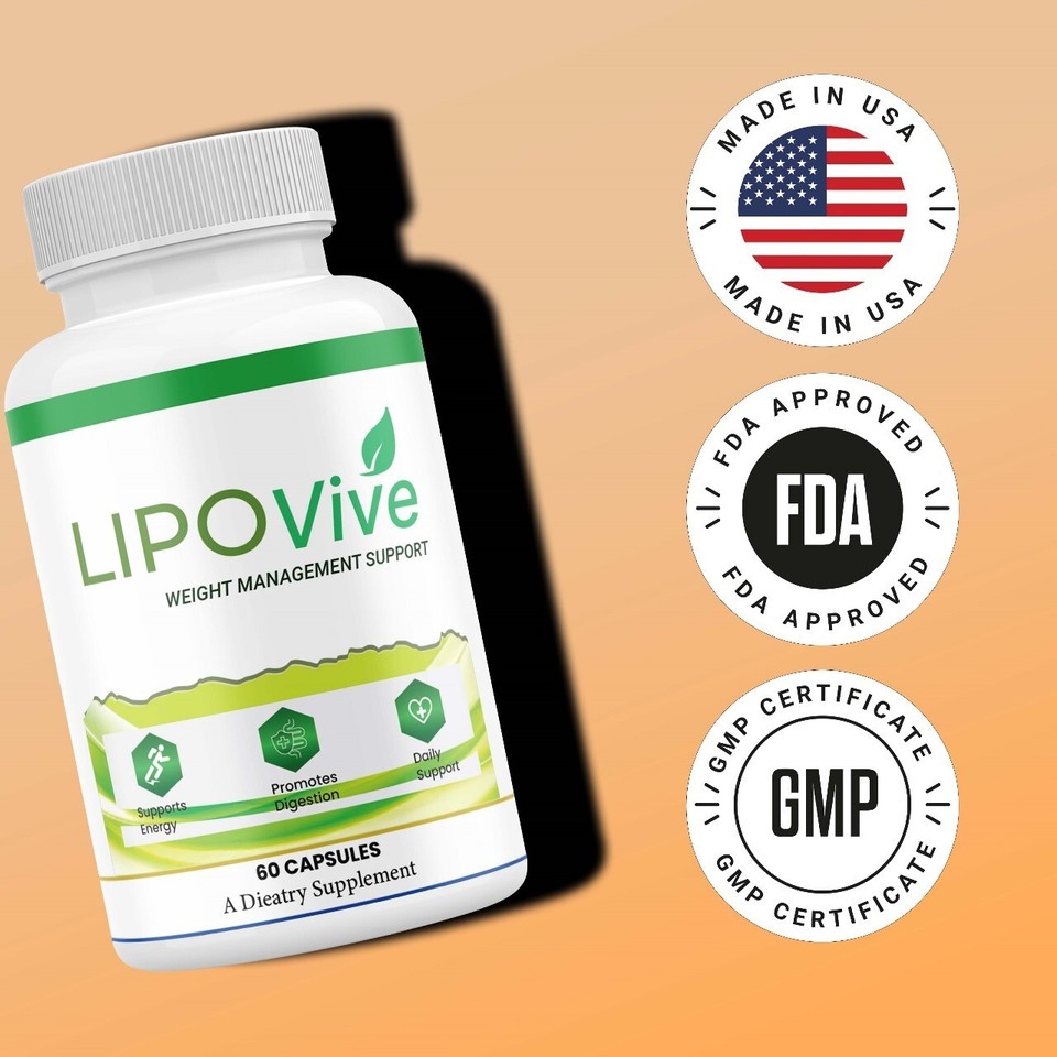 (5 Pack) Lipo Vive Capsules - LipoVive Weight Loss Pills, All Natural ...